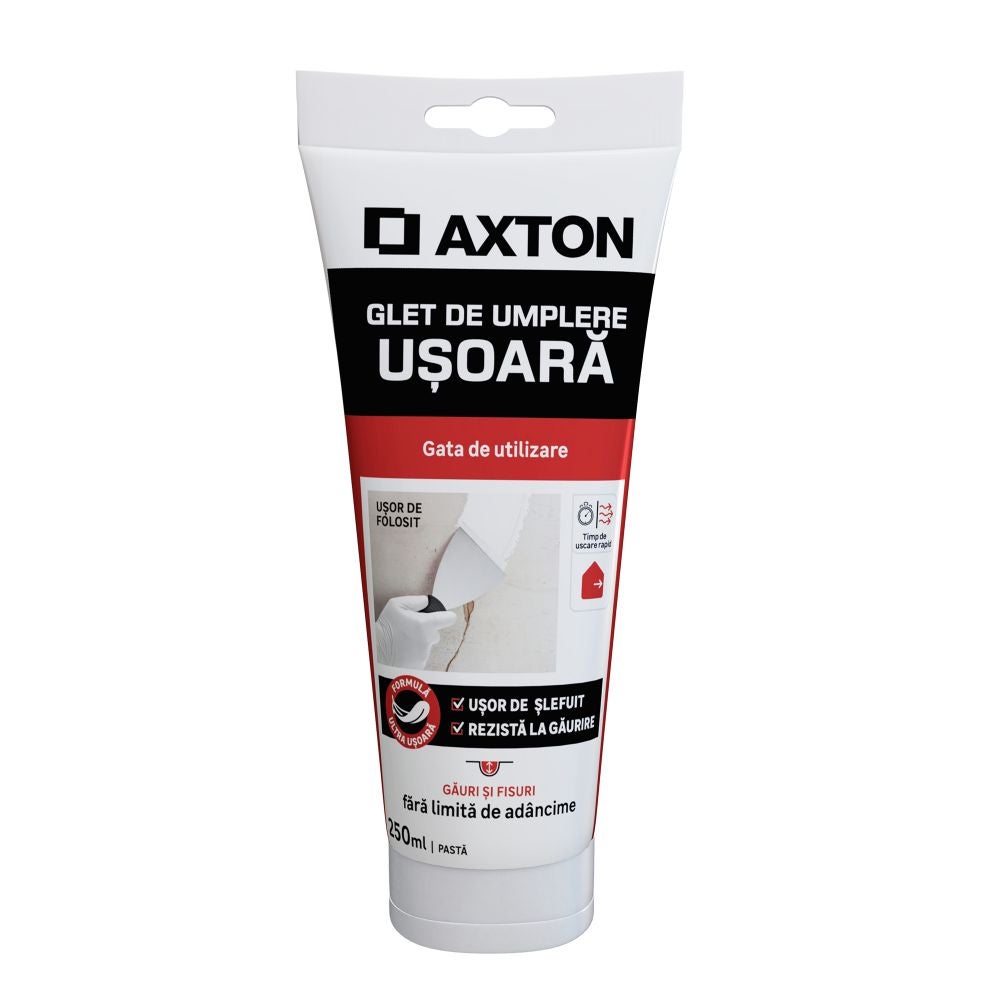 Glet pasta Axton, pentru umplere usoara, interior, alb, 250 ml