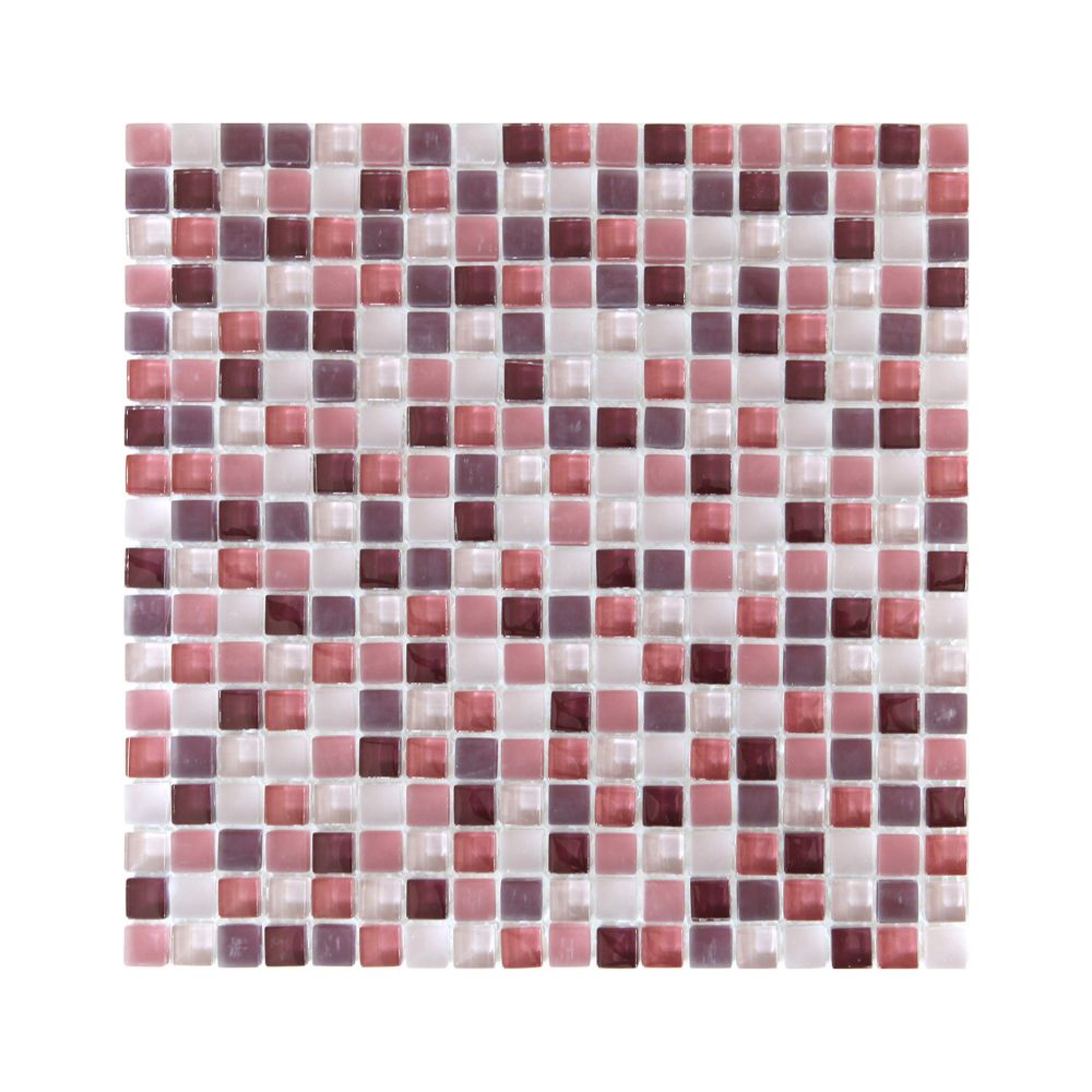 Mozaic 30 x 30 cm sticla mix roz