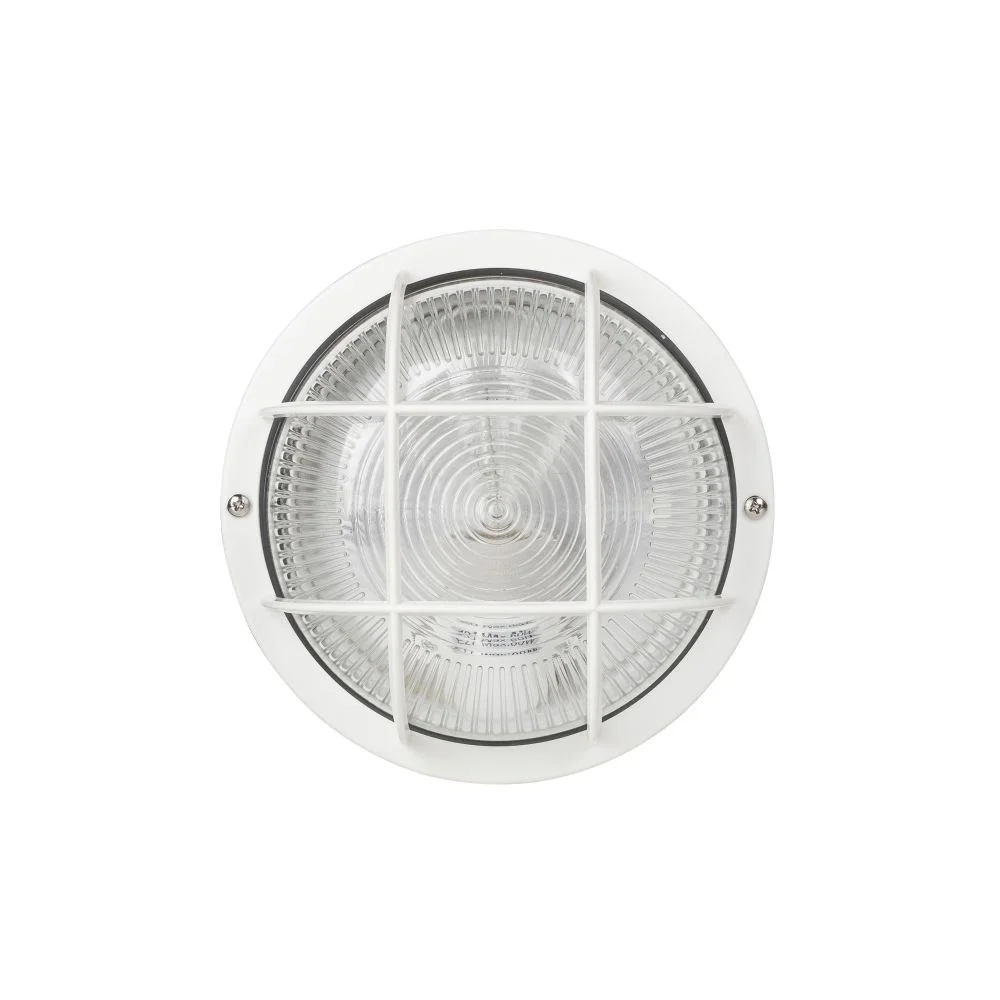 Aplica exterior rotunda, 1 x E27, 60 W, IP44, alb