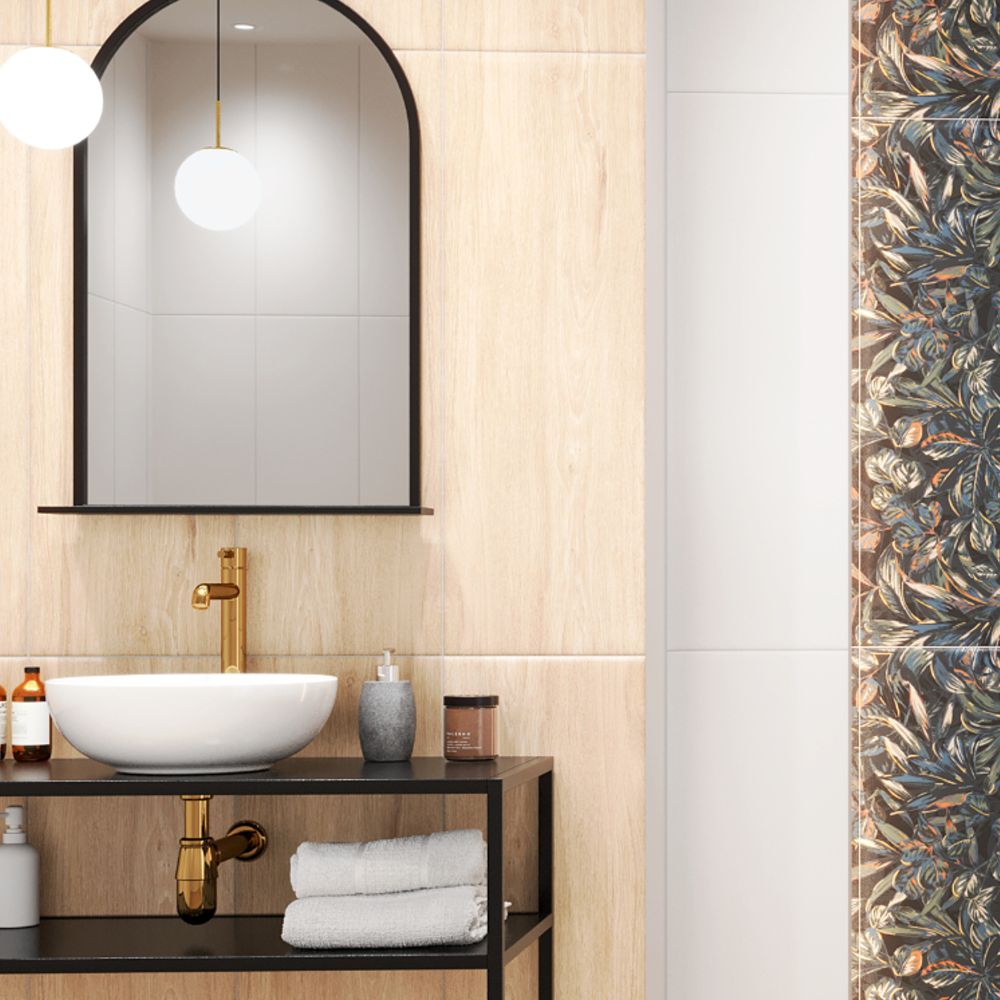 Faianta 29.8 x 89.8 cm, Balade Wood, aspect lemn, bej, mat, rectificata