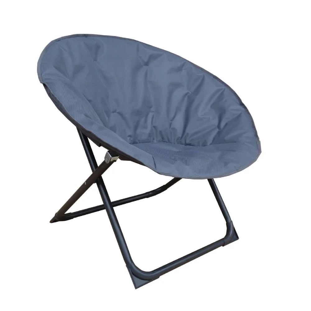 Scaun gradina, Moon, pliabil, otel/textil, gri antracit