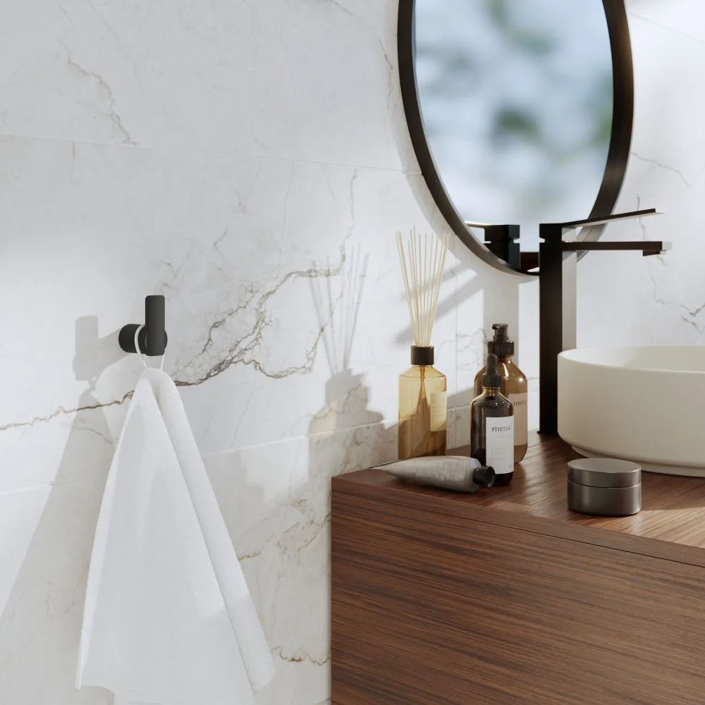 Cuier baie, pentru prosop, Sensea Neo, 1 agatatoare, din otel, fixare ...