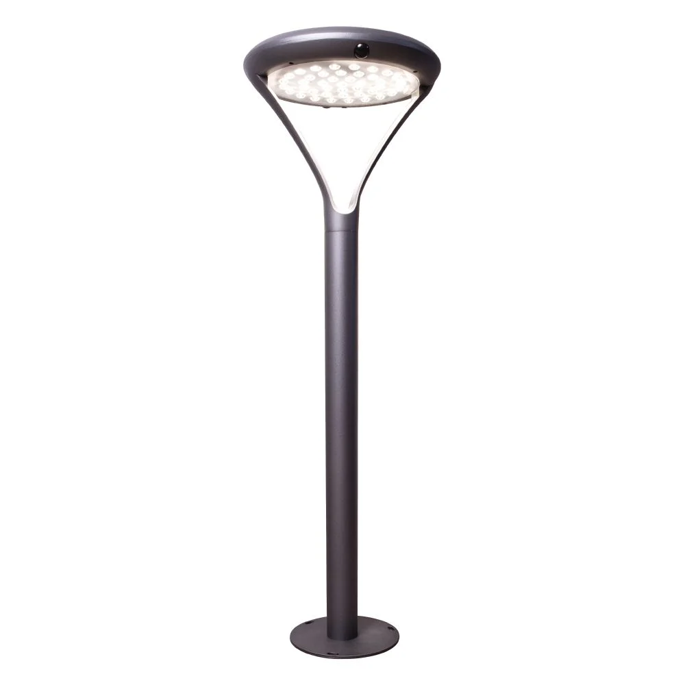 Lampadar solar Bermeo, 2000 lm, lumina neutra, 4000K, H215CM, IP54, cu ...