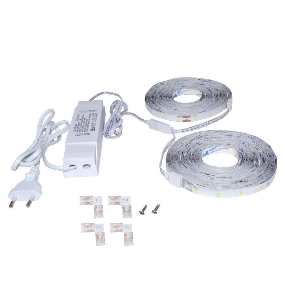 Kit banda LED Albo, 2 x 10m, 400 lm/m, lumina neutra