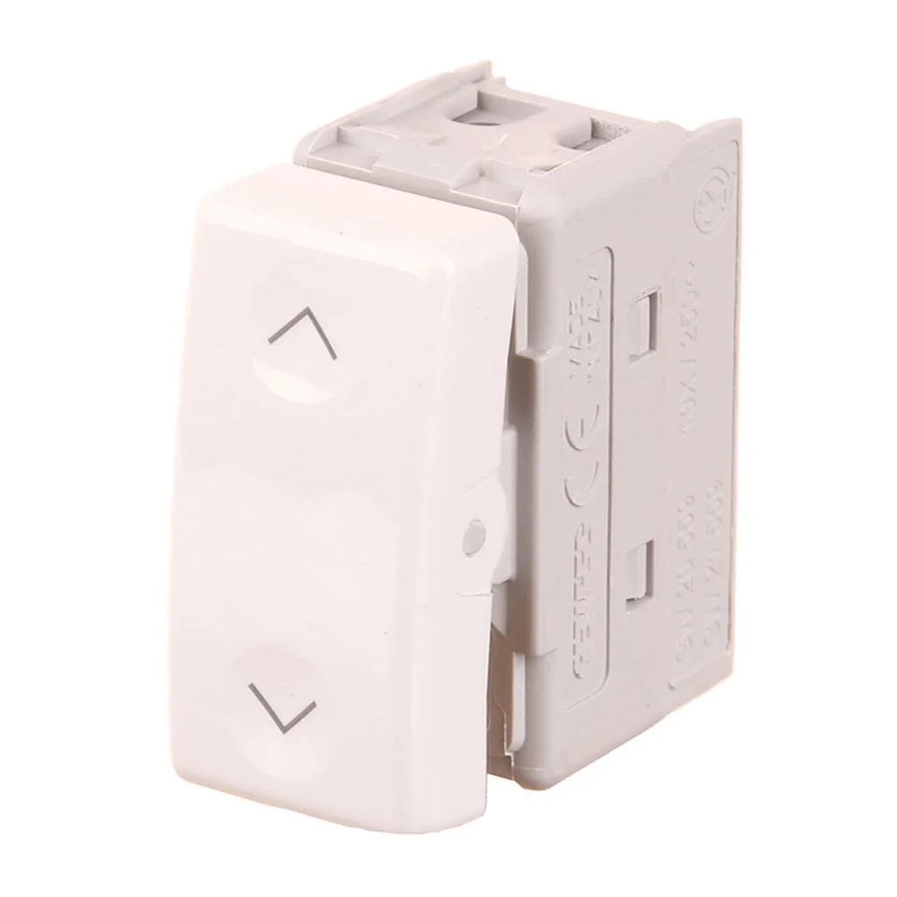 Intrerupator pentru jaluzele Gewiss Top System, simplu, modular, IP20, alb