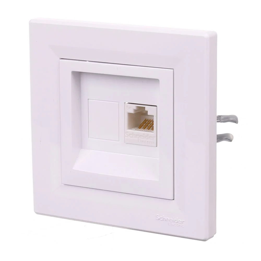 Priza date (RJ45) Schneider Asfora, clasica, IP20, alba