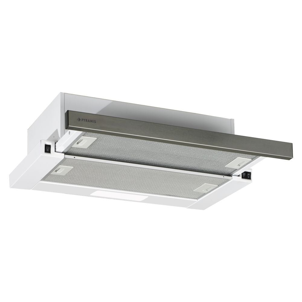 Hota telescopica Pyramis, 60 x 45 x 17 cm, 350 m³/h, inox