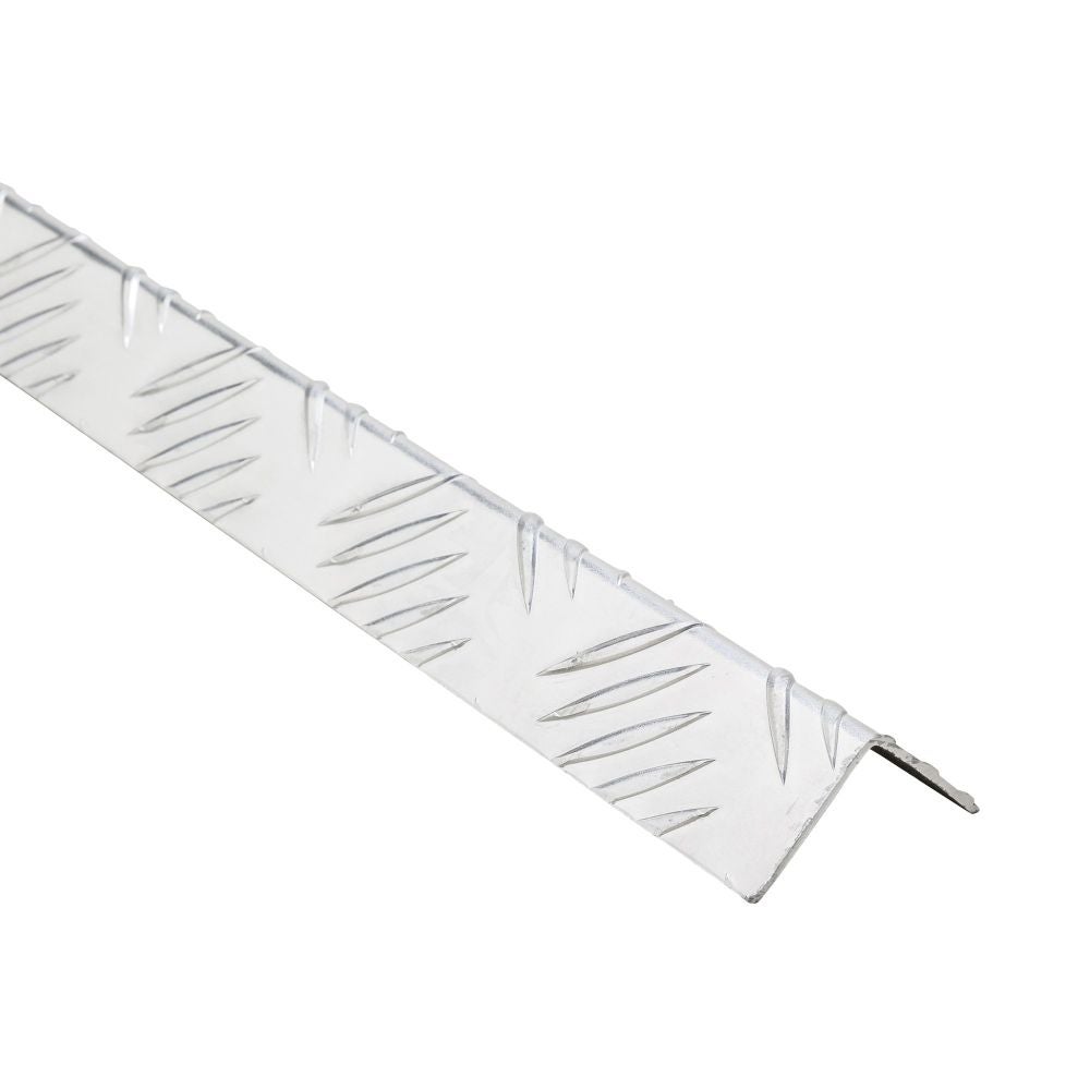 Cornier aluminiu brut, striat, 30 X 30 X 1.5 mm, L = 2.5 m