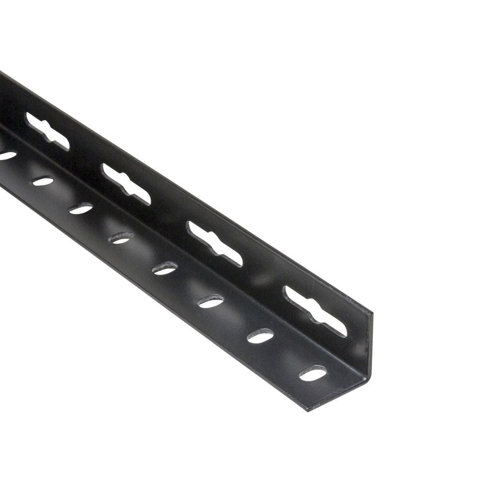 Cornier otel la rece, perforat, 25 X 25 X 1.5 mm, L = 1 m, negru