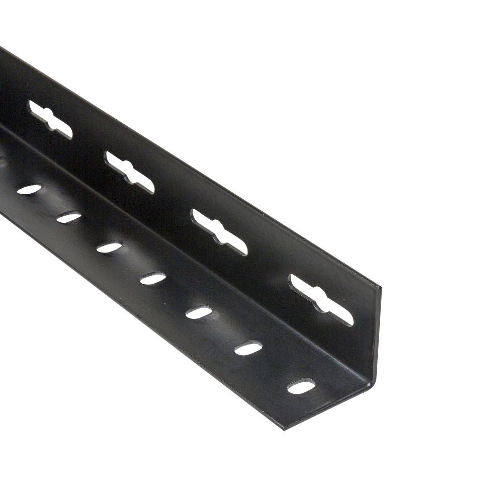 Cornier otel la rece, perforat, 35 X 35 X 1.5 mm, L = 1 m, negru