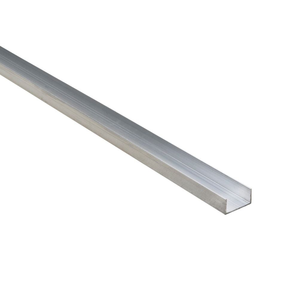 Profil U aluminiu brut, 10 x 20 x 1 mm, L = 1 m