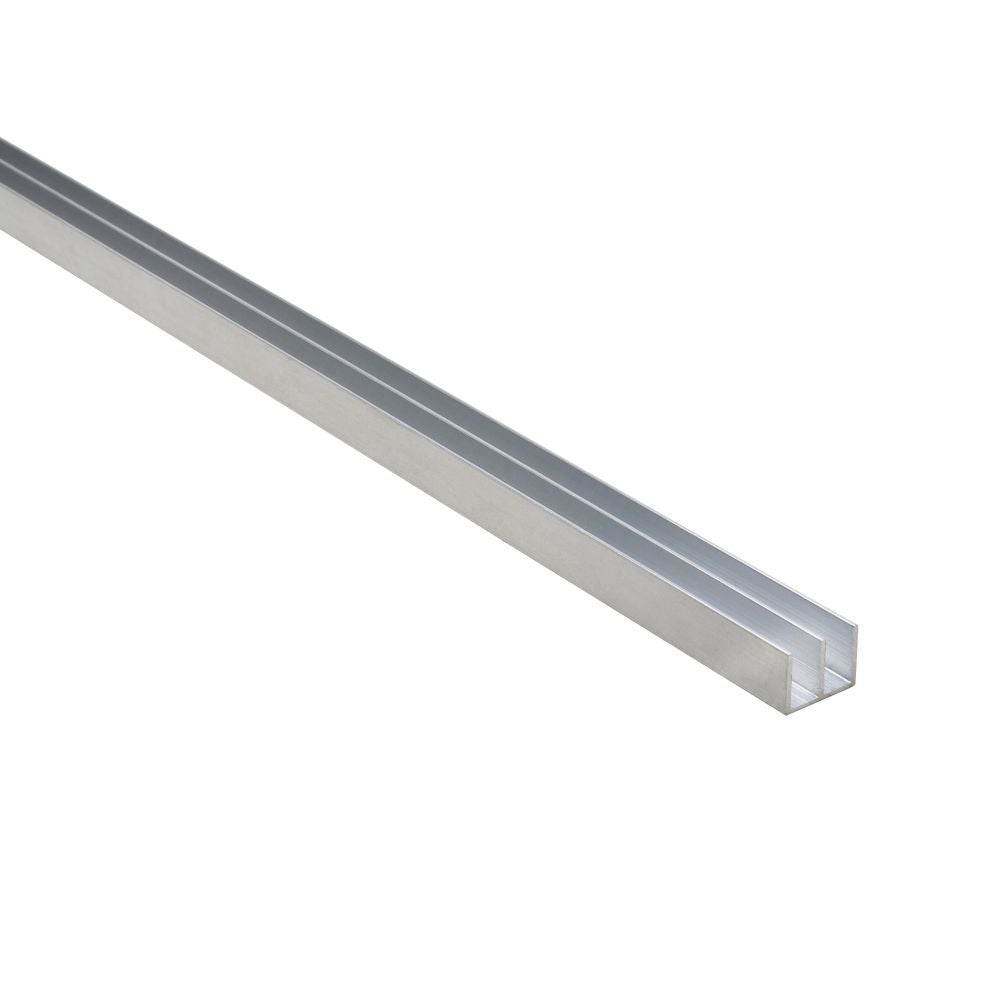 Profil U aluminiu brut, 12 x 16 x 1 mm, L = 1 m