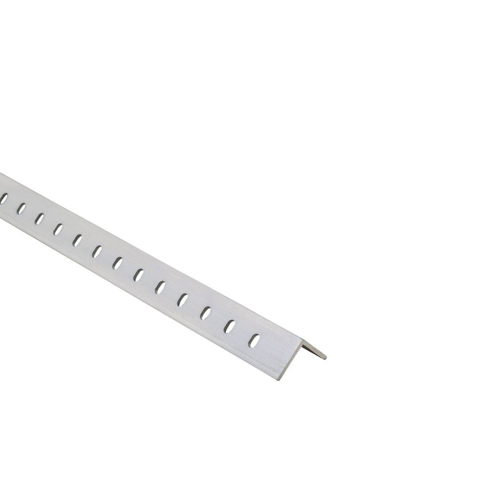 Cornier otel la rece galvanizat, perforat, 15.5 X 15.5 X 0.8 mm, L = 1 m