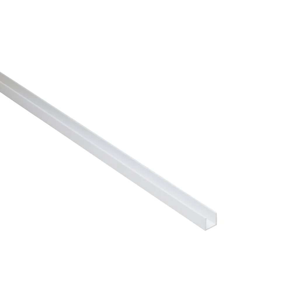 Profil U PVC, 8 x 8 x 1 mm, L = 1 m, alb mat