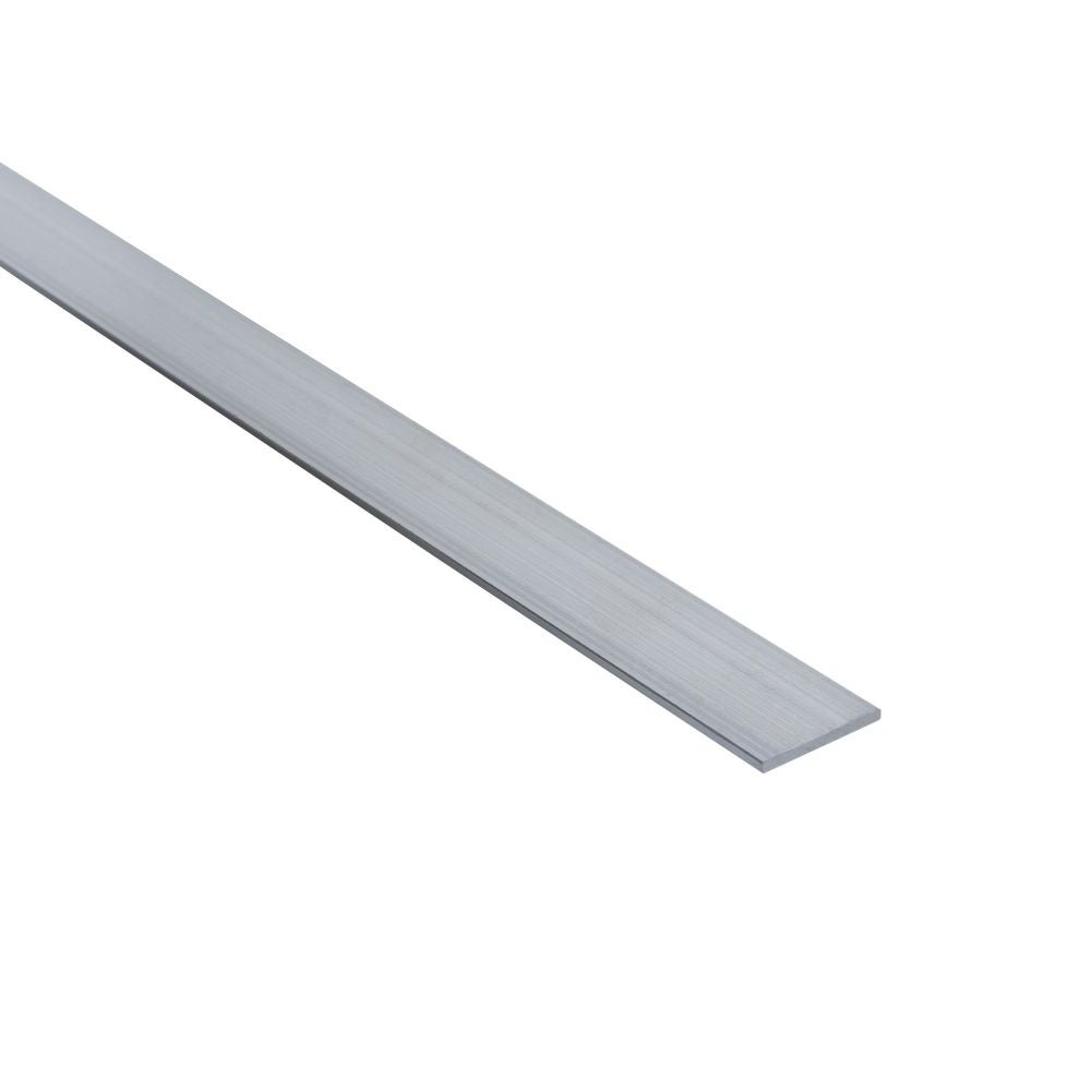 Platbanda aluminiu brut mat, 20 x 2 mm, L = 1 m