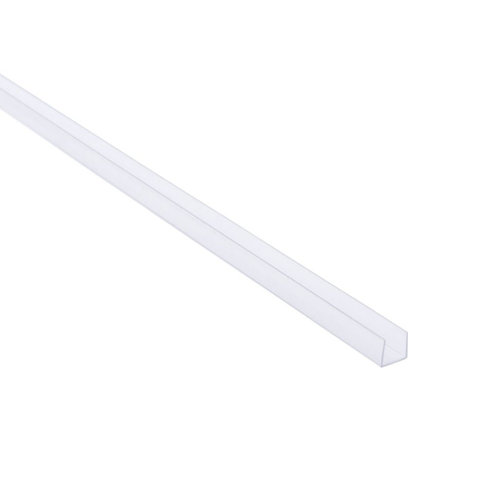 Profil U PVC, 12 x 12 x 1 mm, L = 1 m, transparent