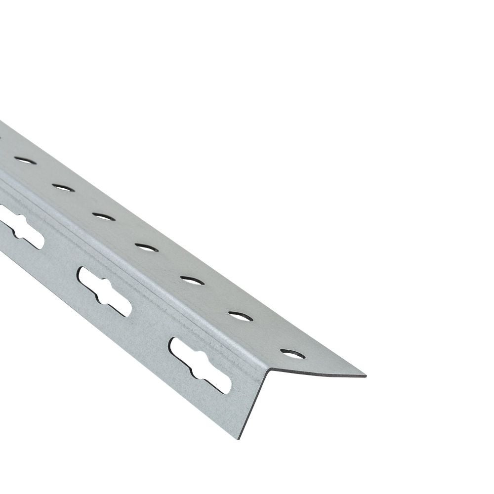 Cornier otel la rece galvanizat, perforat, 43.5 X 23.5 X 1.2 mm, L = 2.5 m