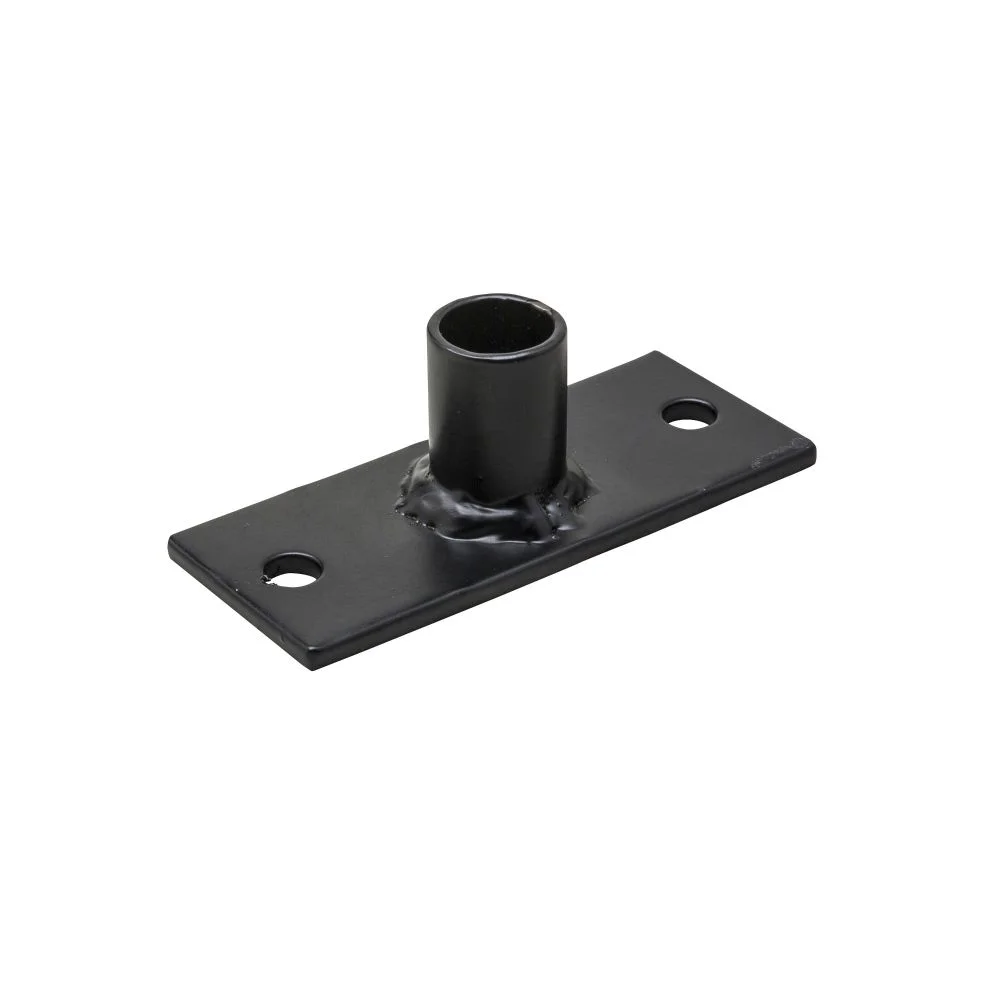 Conector teava rotunda, otel, 25 mm, fixare perete, neagra