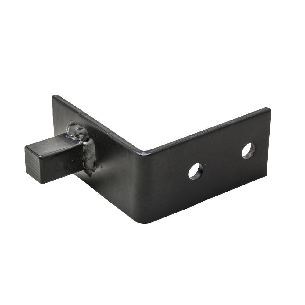 Conector teava patrata, otel, 20 x 20 mm, fixare fatada, neagra