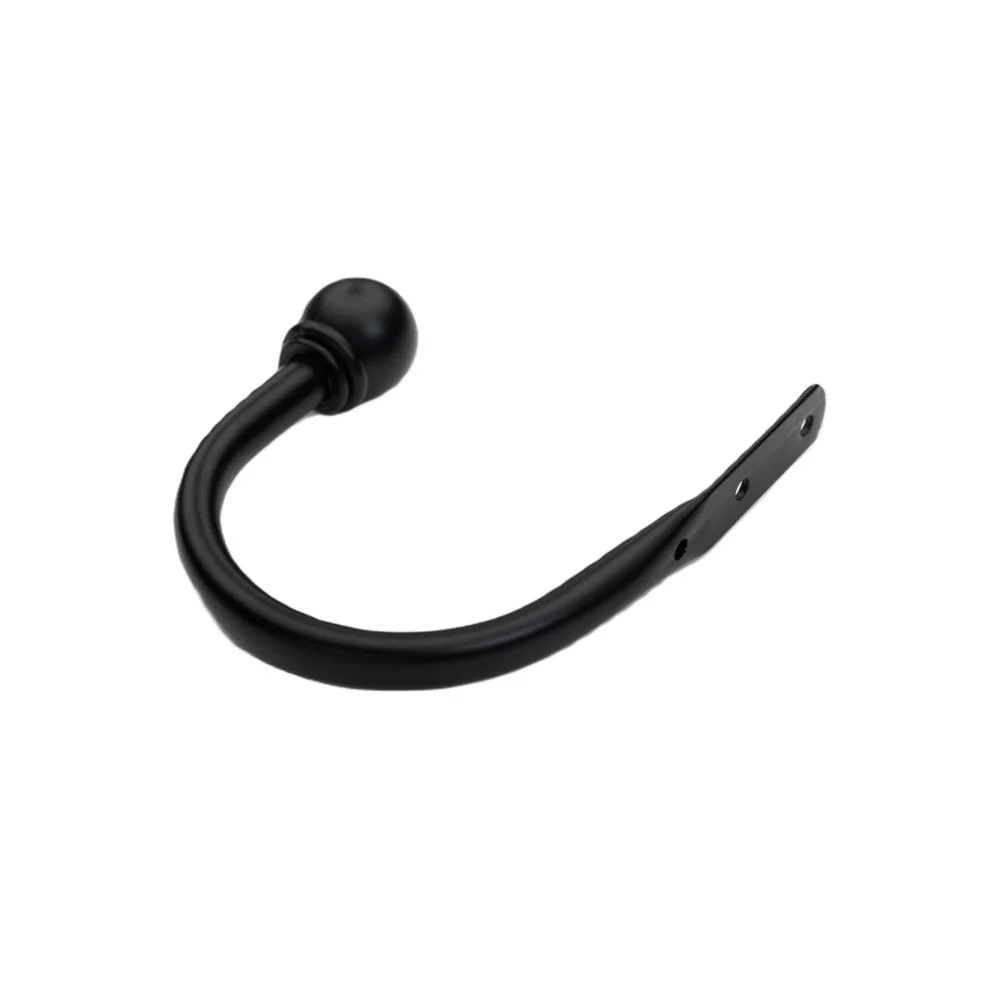 Carlig metal mare pentru perdea/draperie, negru