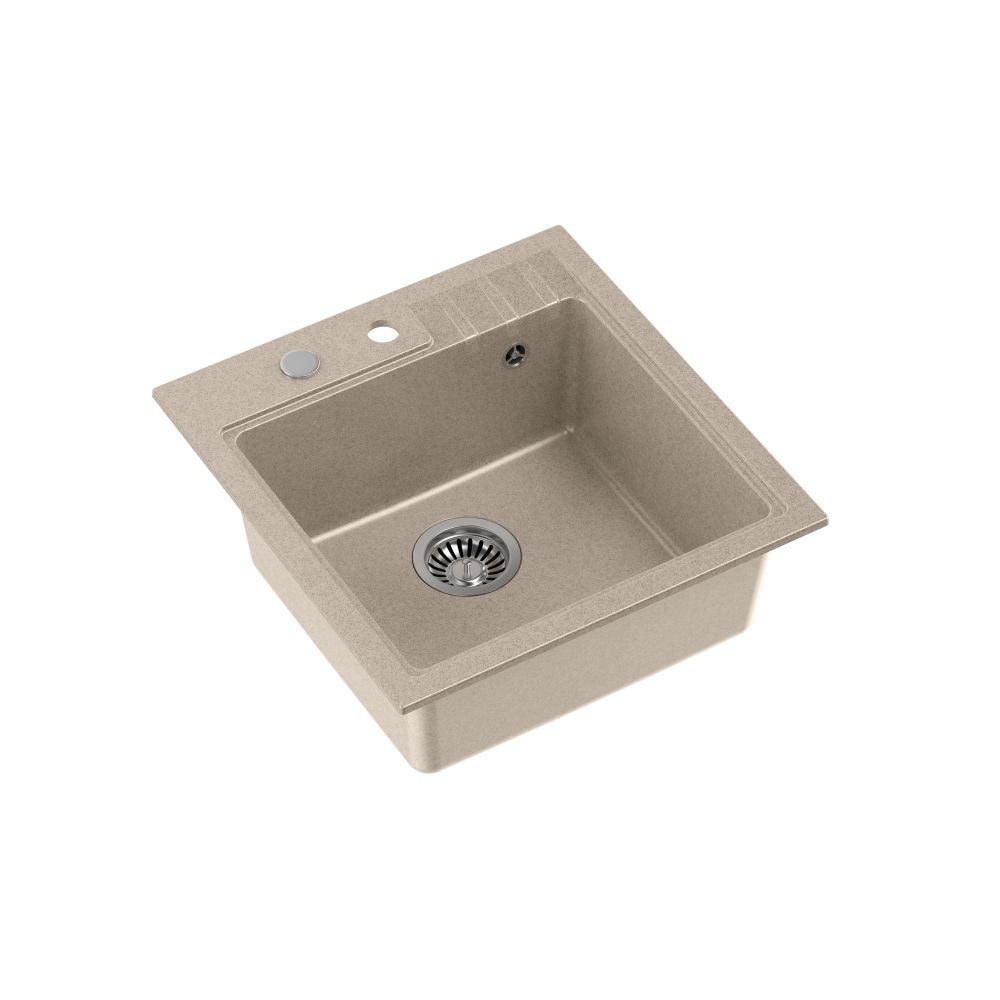 Chiuveta bucatarie Peter 110 din compozit, 50 x 52 cm, adancime cuva 19 ...