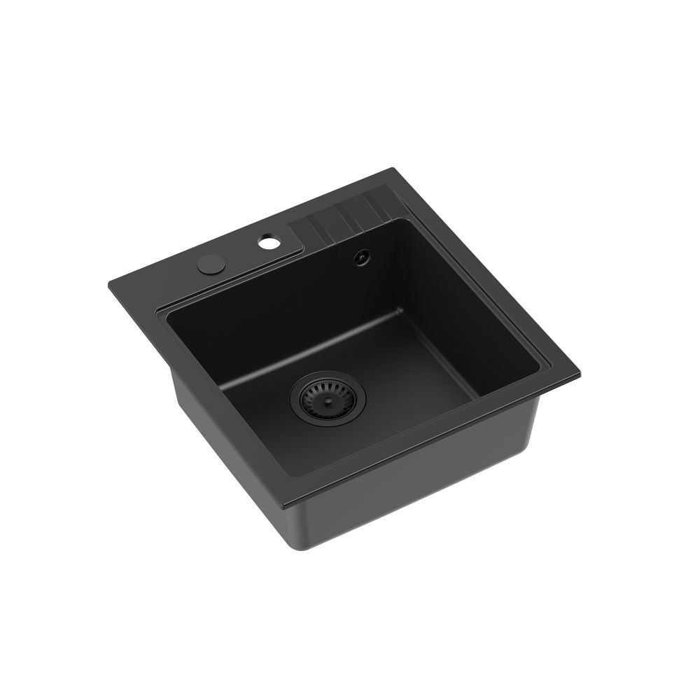 Chiuveta bucatarie Peter 110 din compozit, 50 x 52 cm, adancime cuva 19 ...