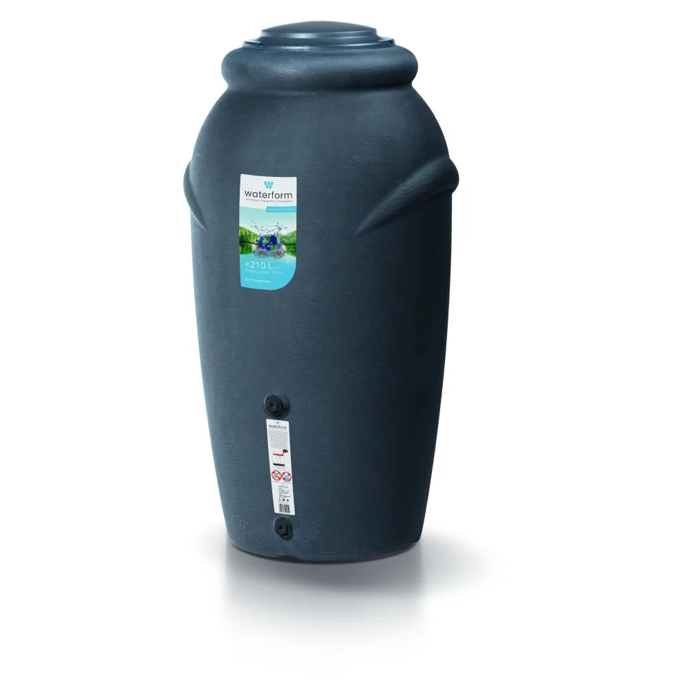 Vas colectare apa, de suprafata, 210 L, aquacan, gri inchis
