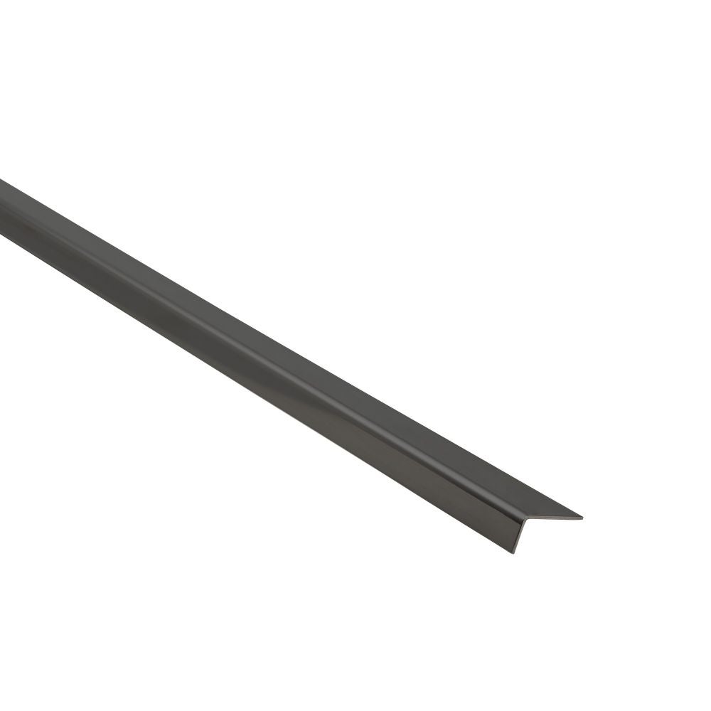 Cornier aluminiu periat anodizat, 40 X 20 X 1.5 mm, L = 2.5 m, negru