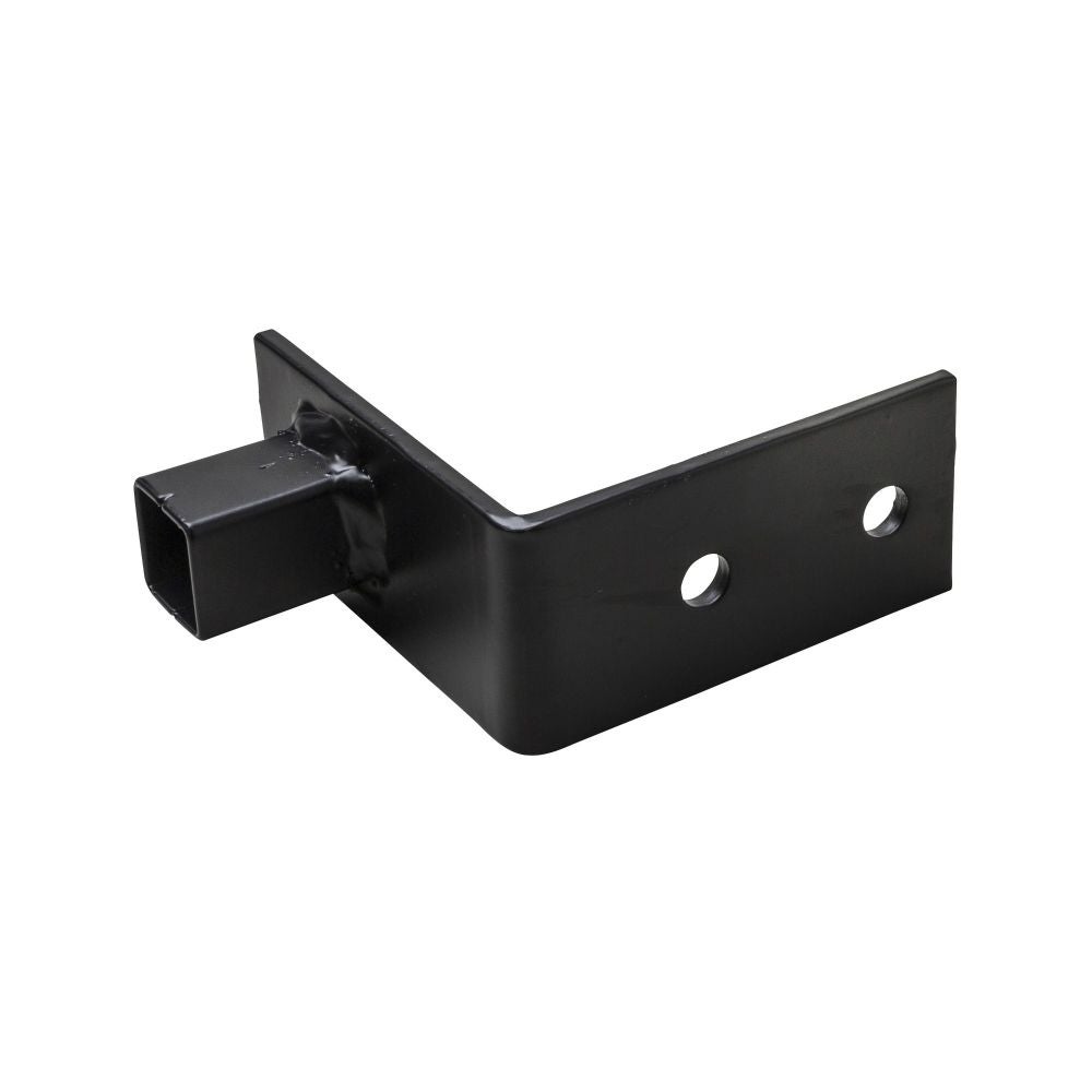 Conector teava patrata, otel, 25 x 25 mm, fixare fatada, neagra