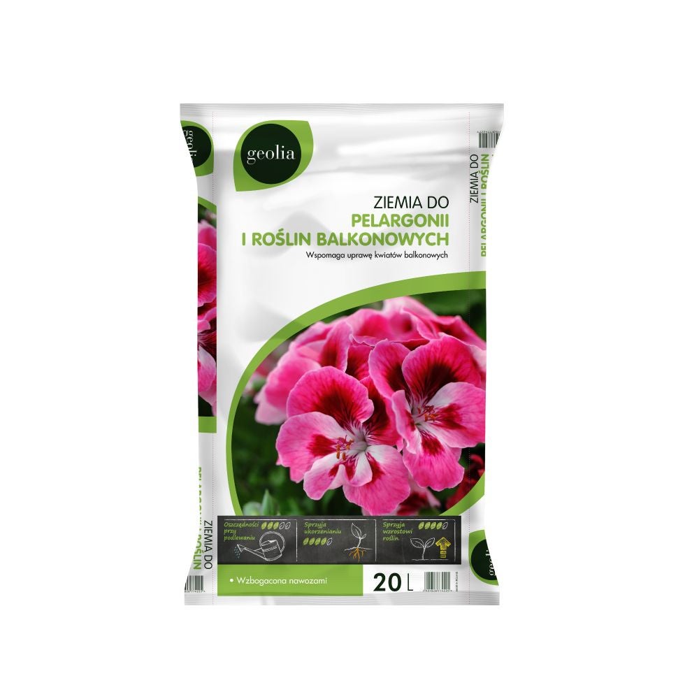 Substrat pentru muscate si plante de balcon, Geolia, 20 L