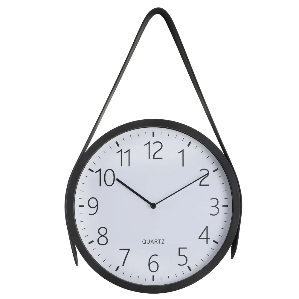 Ceas de perete Belt, diametru 30.5 x 49 x 4 cm, alb