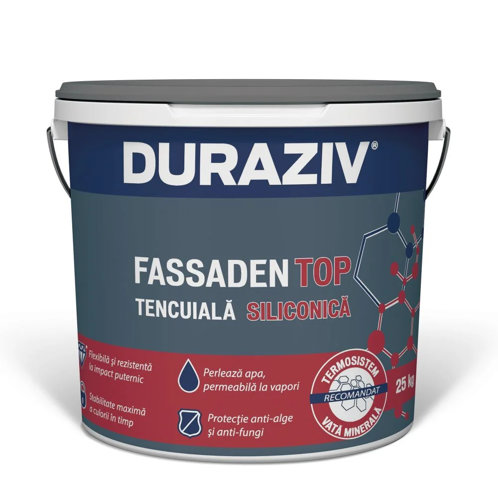 Tencuiala decorativa structurata cu silicon Duraziv Fassaden Top, 2 mm ...