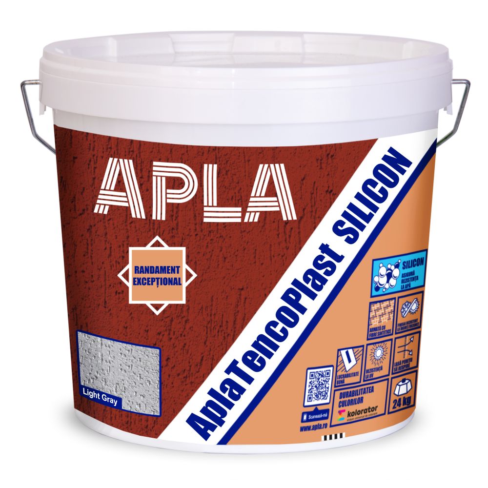 Tencuiala decorativa structurata cu silicon Apla TencoPlast, 2 mm ...