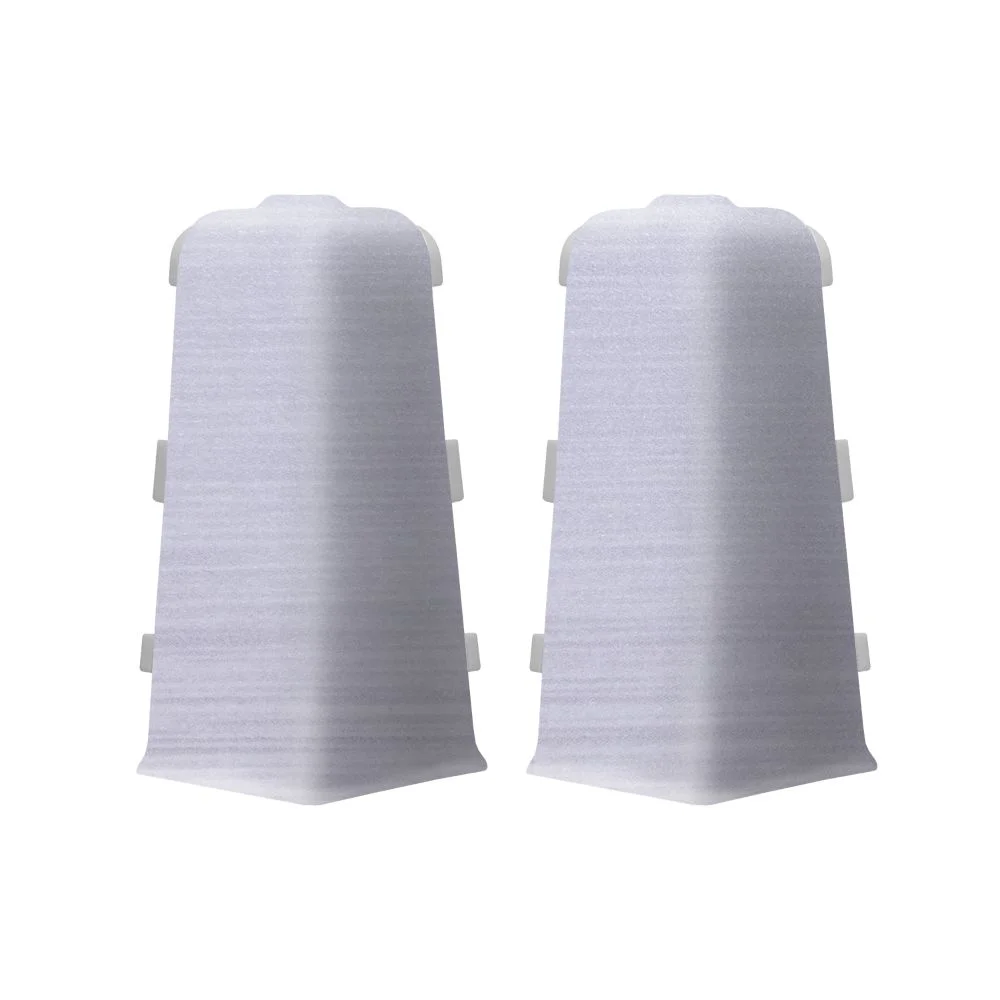 Colt exterior pentru plinta PVC, 70 mm, Artens, 70.41, aluminium, 2 buc ...