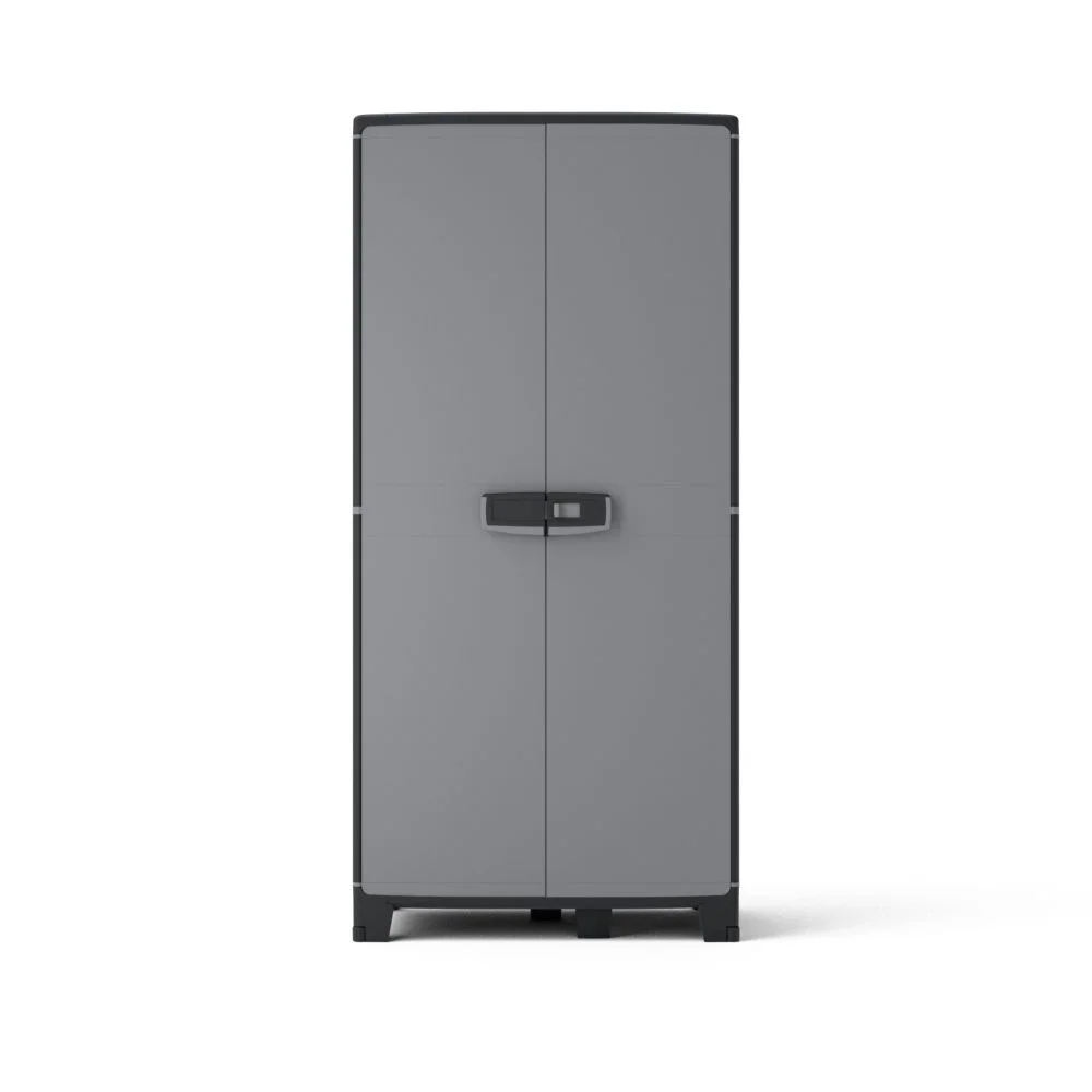 Dulap plastic Spaceo High, 180 x 85 x 52 cm, 3 polite, gri