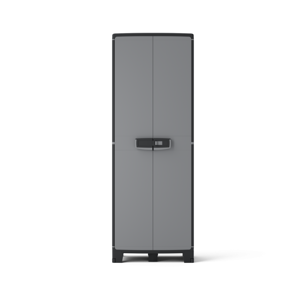 Dulap plastic Spaceo High, 180 x 65 x 39 cm, 3 polite, gri