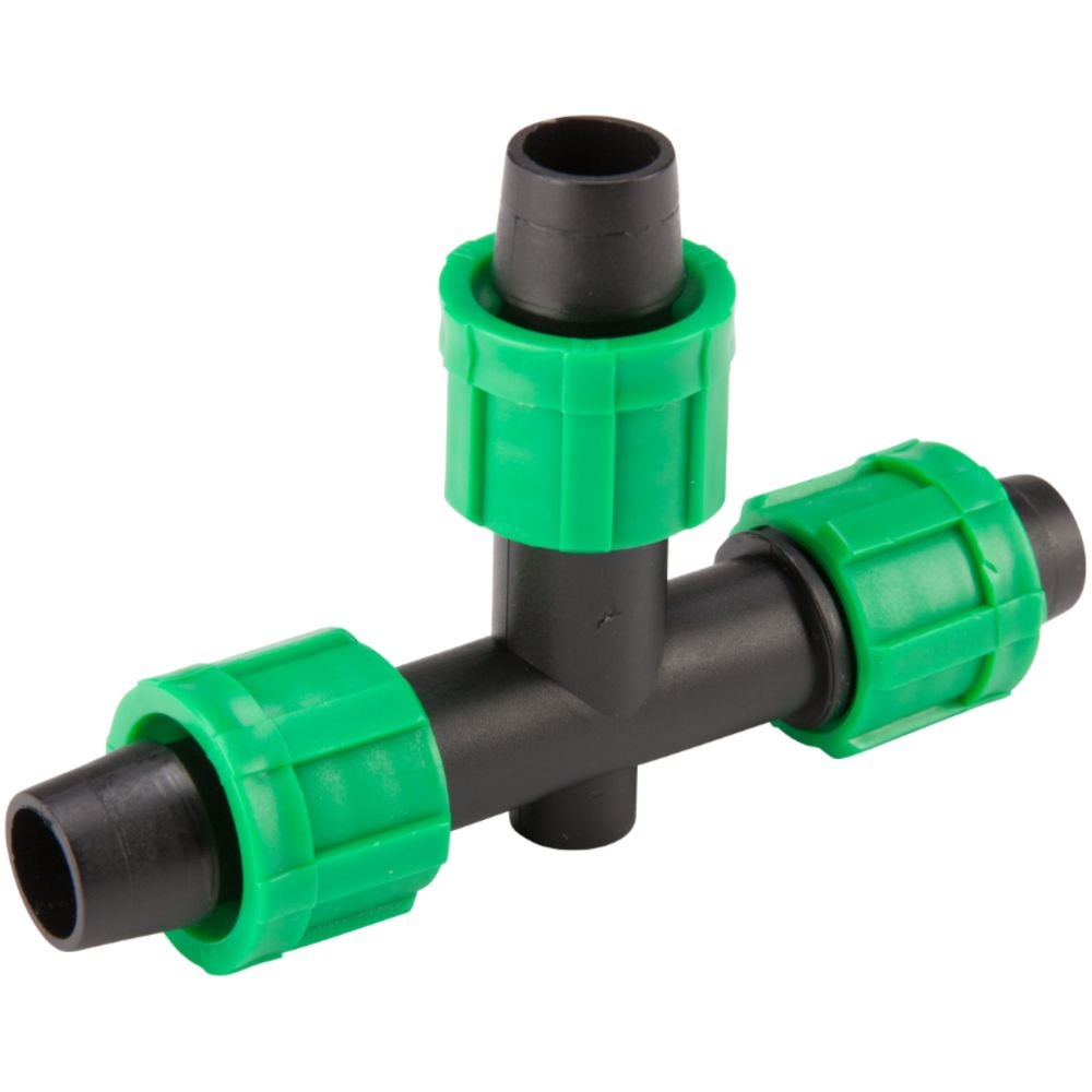 Conector teu banda picurare Evotools, polipropilena, 17 mm, 10 bucati