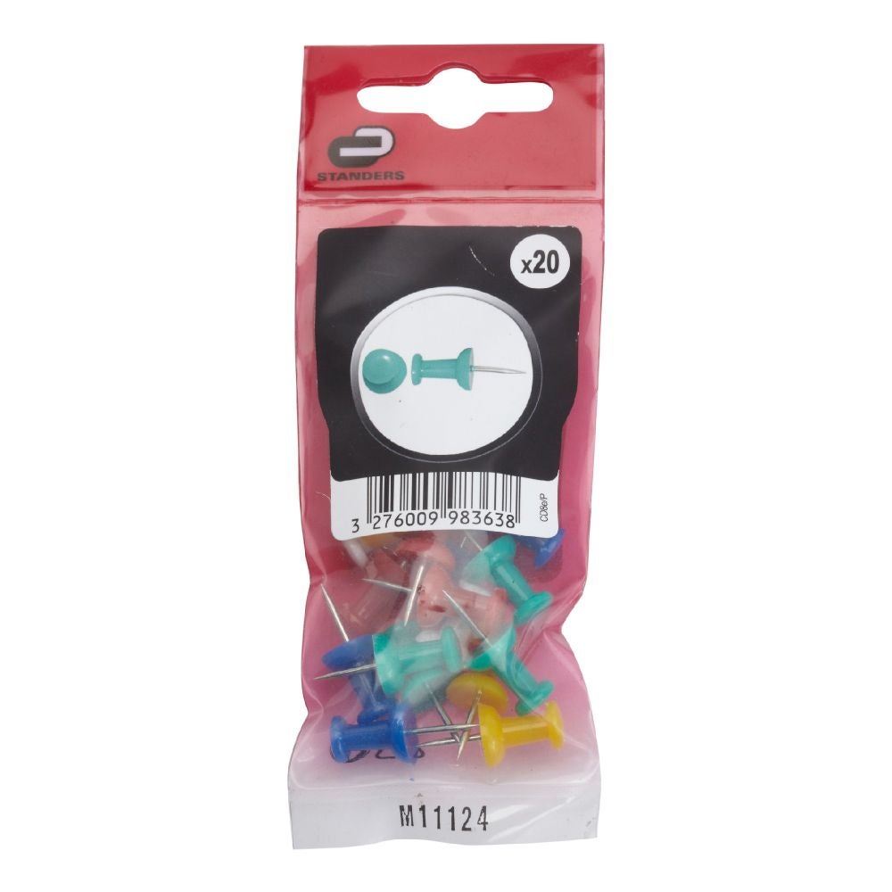 Piuneze colorate, plastic, (set 20 buc)