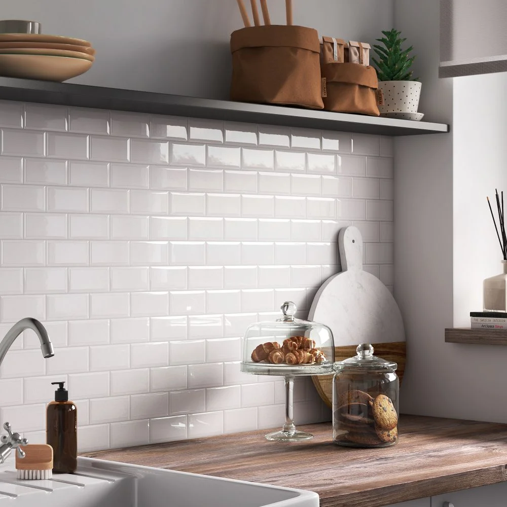 Mozaic din ceramica 28.8 x 29.25, Artens Metro, alb