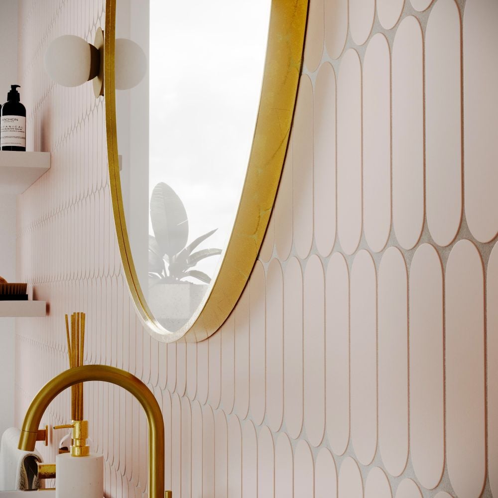 Mozaic din ceramica 27.3 x 29 cm, Artens Gellule, roz