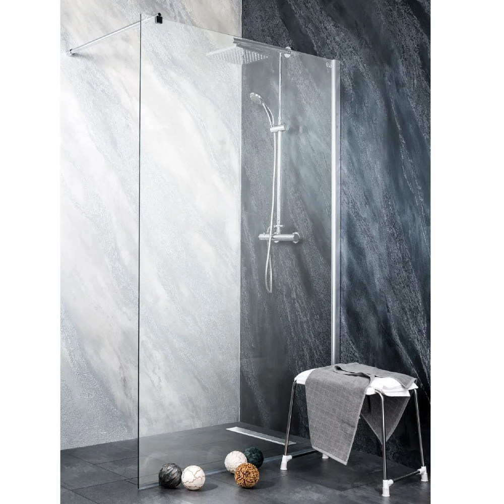 Paravan dus walk-in, 8 mm, 90 x 195 cm, profil cromat