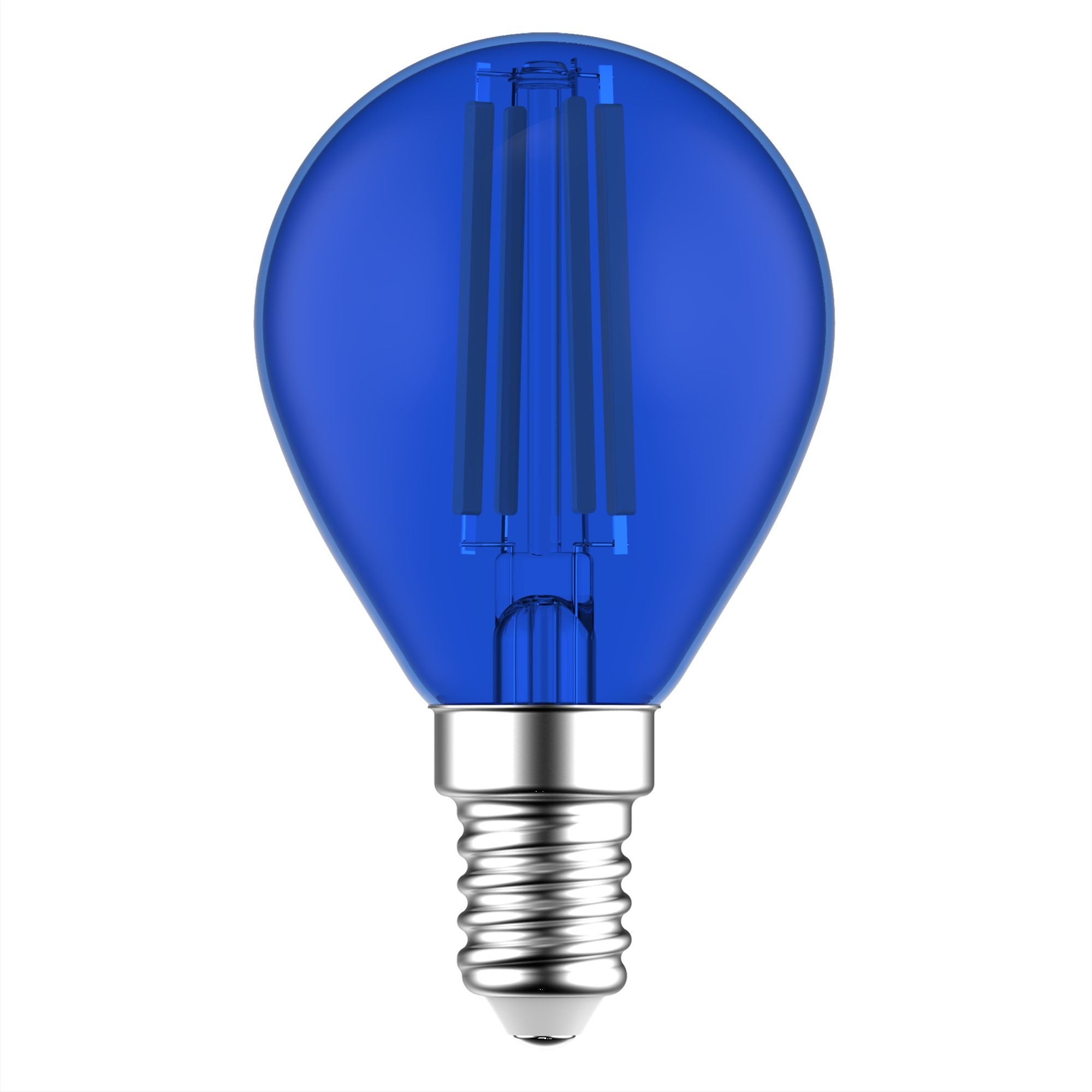 Bec LED decorativ, Lexman, E14, albastru, 4.5 W, tip bulb