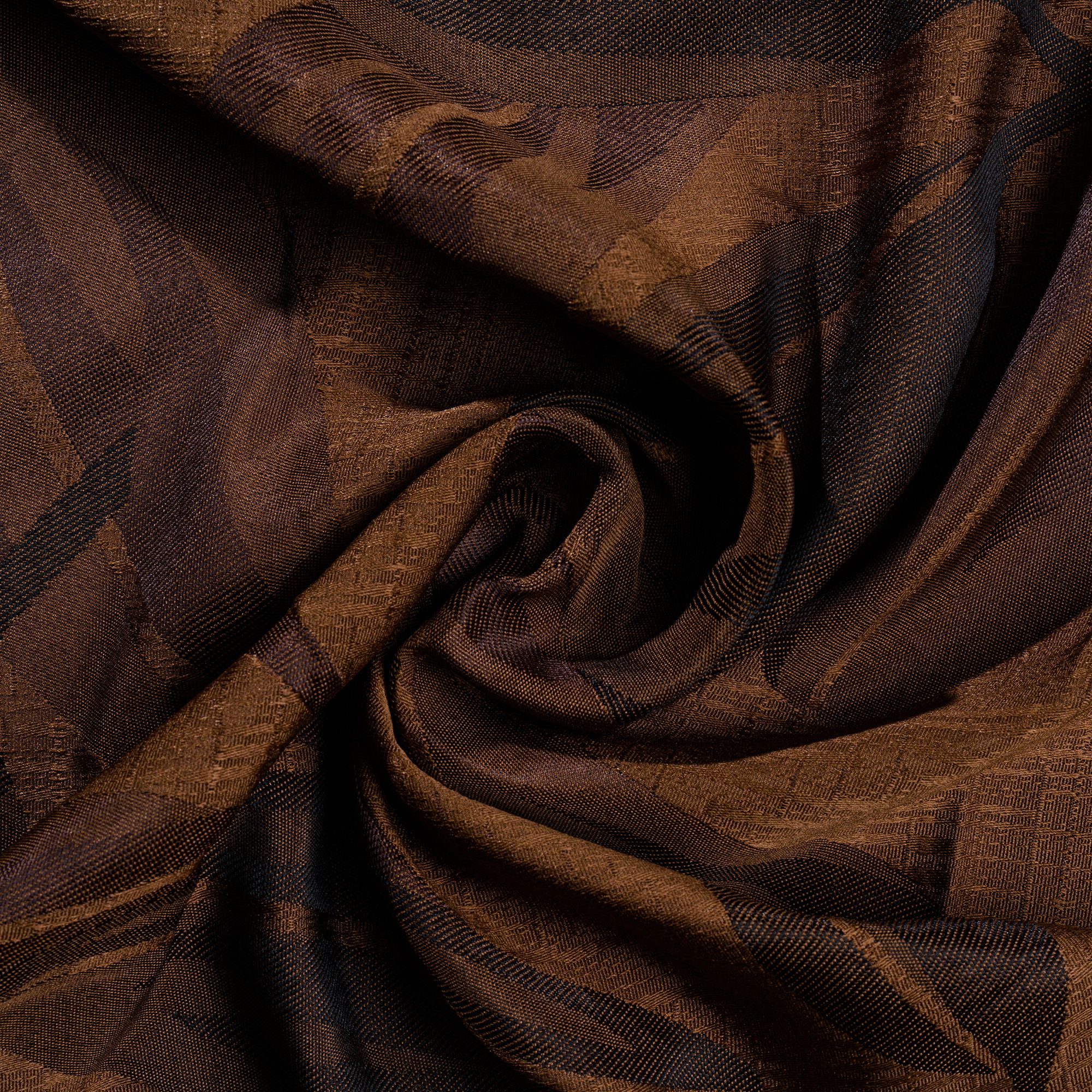 Draperie 210 x 245 cm Nydia, cu rejansa, maro