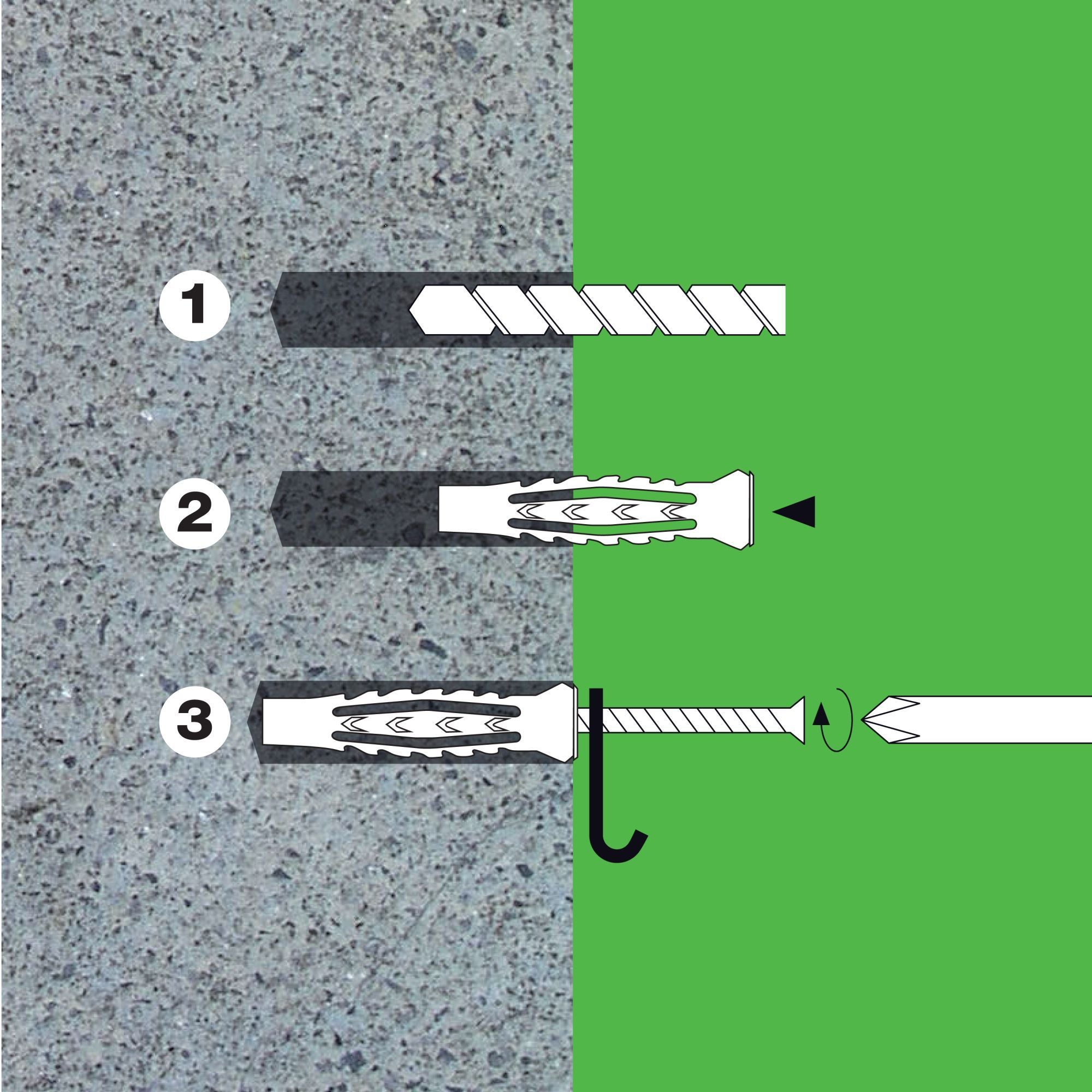 Diblu cu surub, Standers, universal, Ø 6 x 40 mm x 20 buc, Ø 8 x 50 mm ...