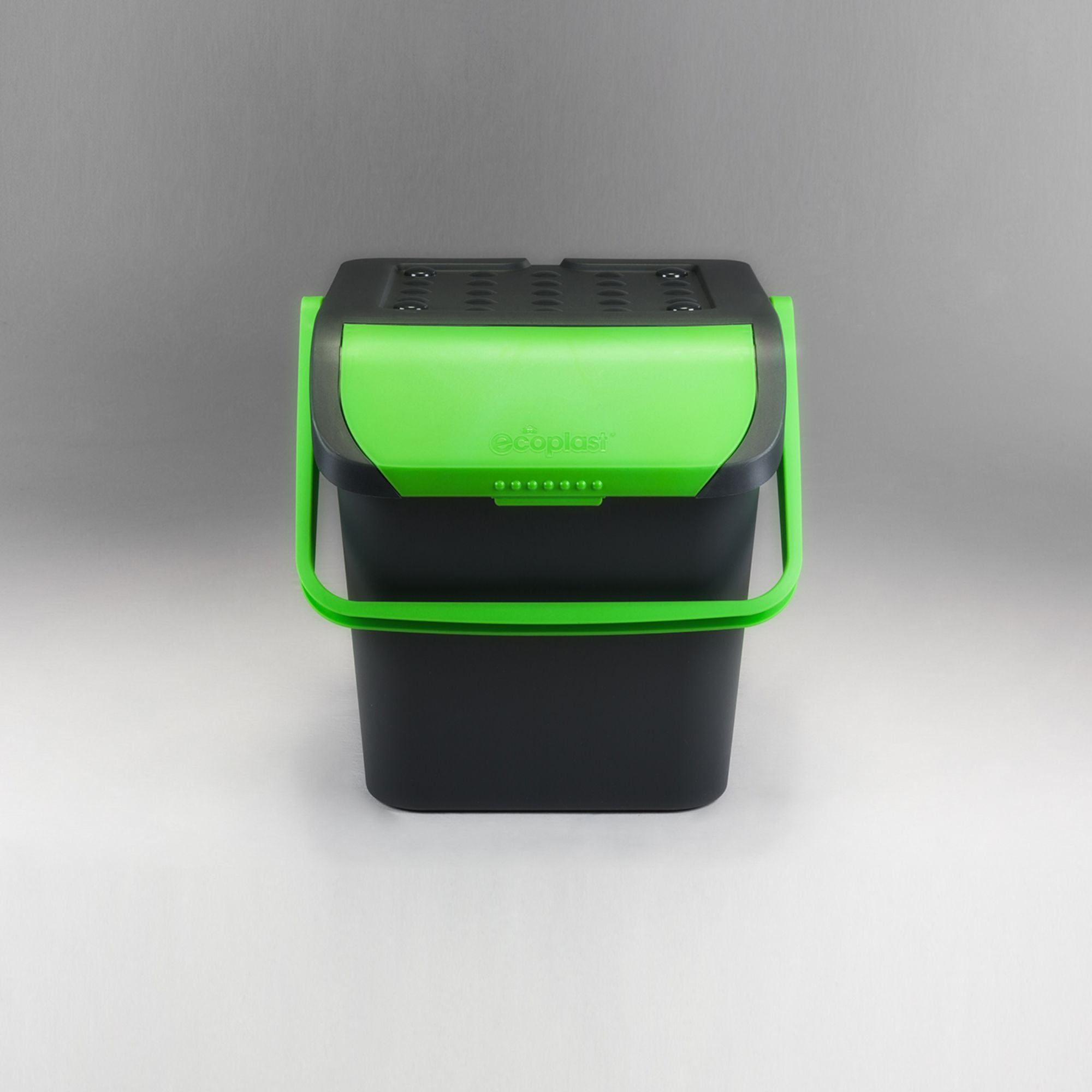 Cos de gunoi Eco, din plastic, deschidere capac, 35 L, verde