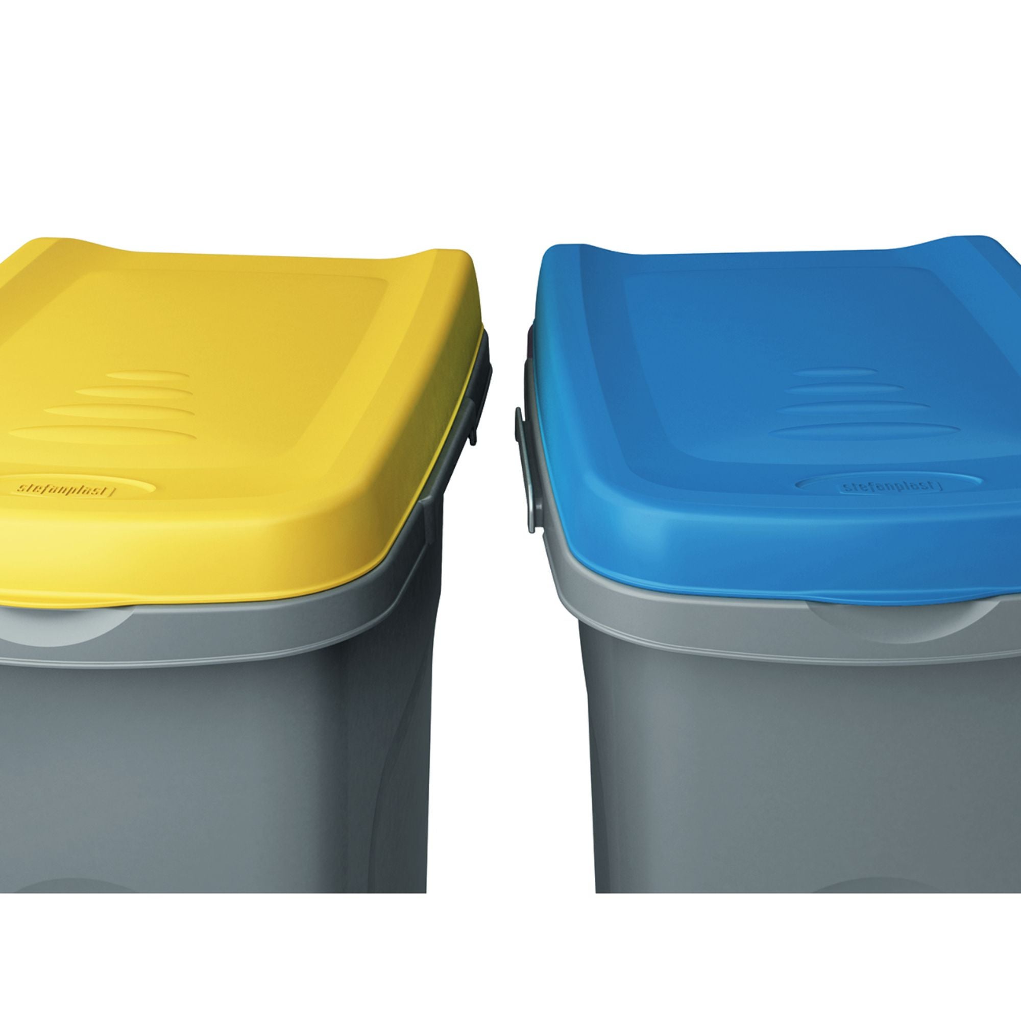 Cos de gunoi Home eco, din plastic, deschidere capac, 40 L, galben