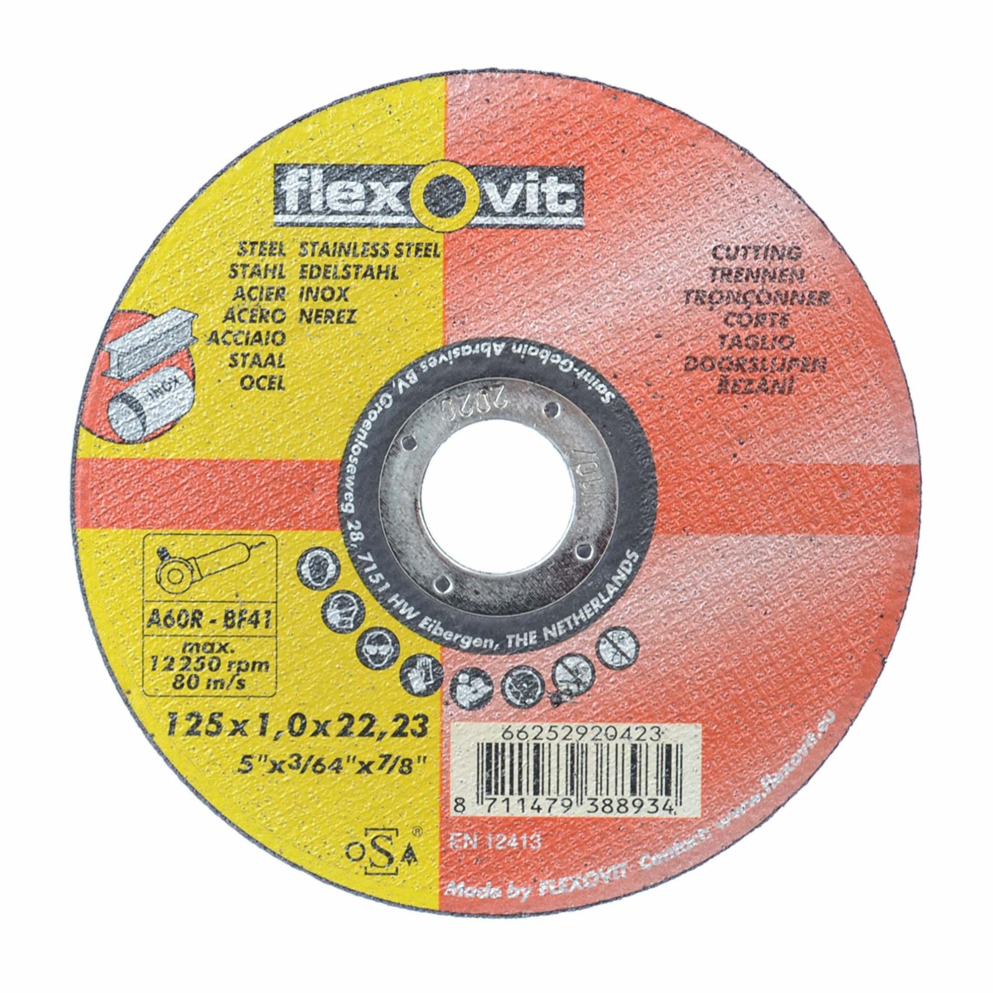 Disc taiere inox 125 x 1 mm Flexovit