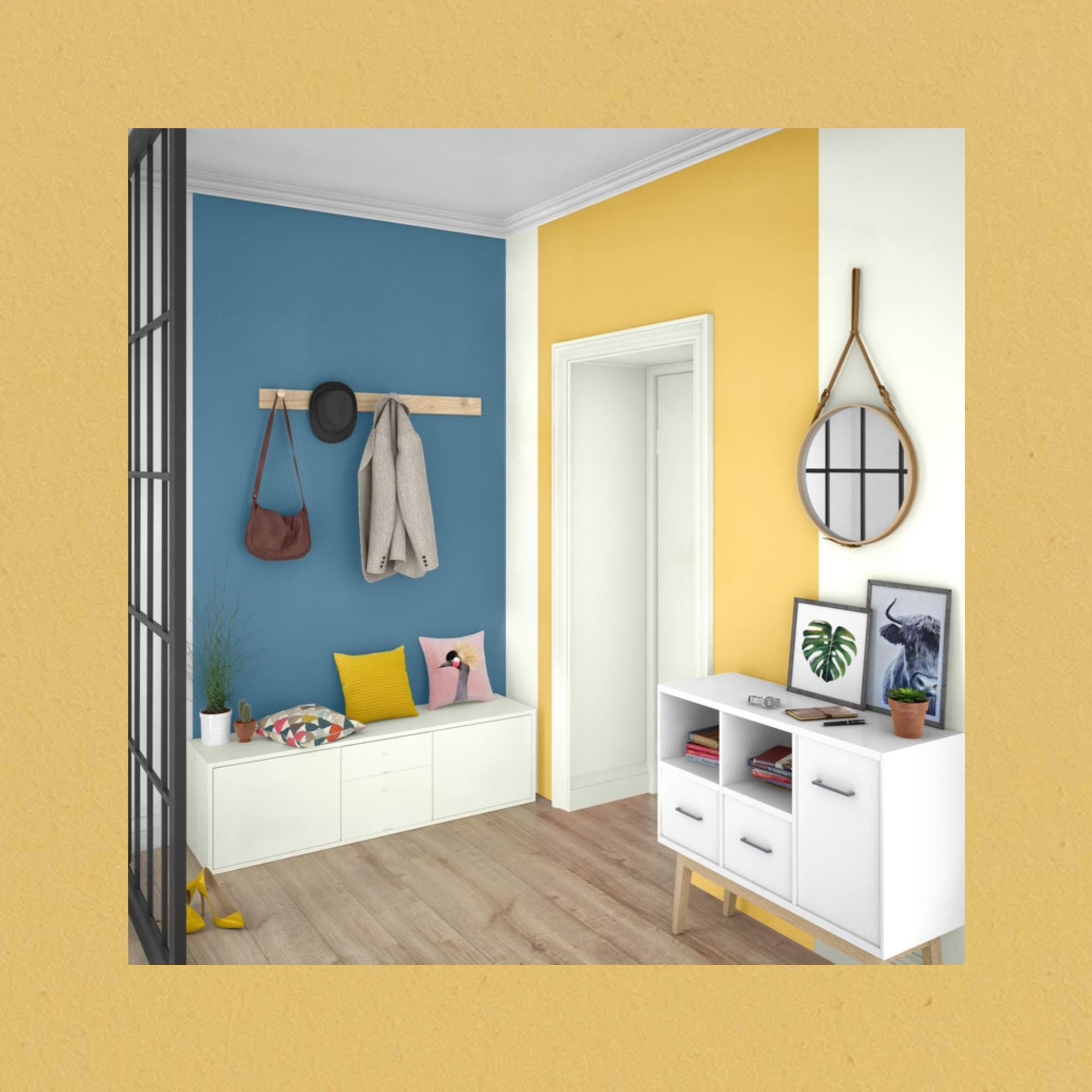 Vopsea lavabila colorata Luxens, de interior, 2.5 L, galben 8, aspect mat