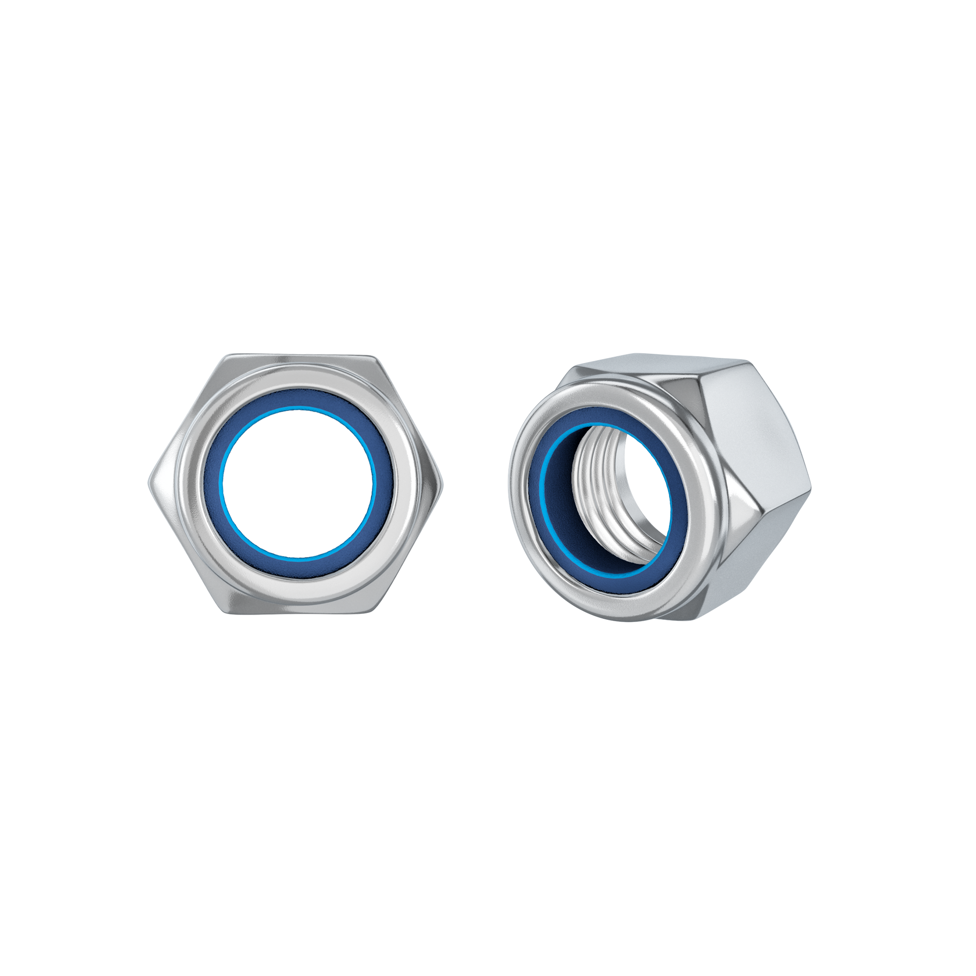 Piulite hexagonale cu autoblocare M3, otel zincat (80 buc)