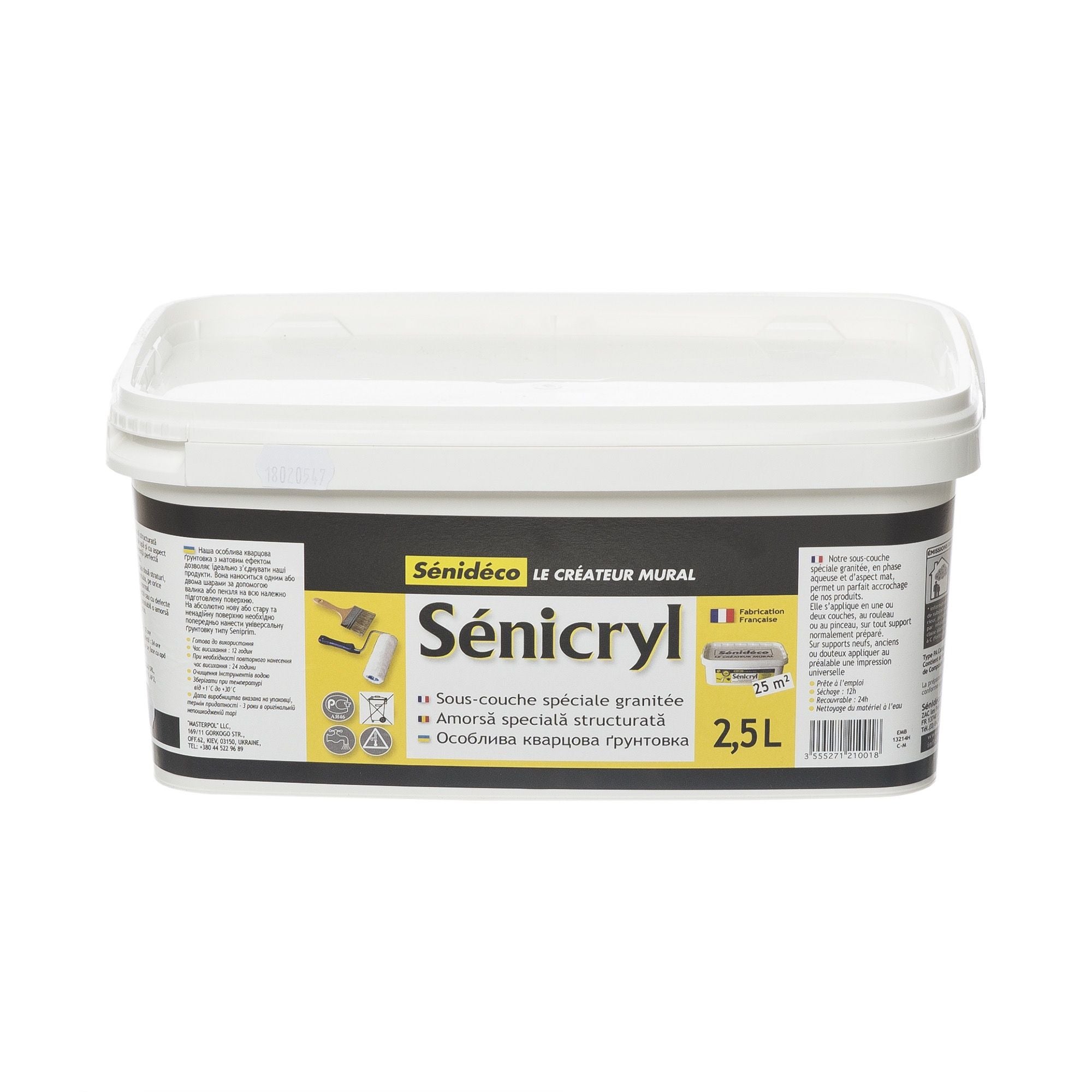Amorsa Senicryl pentru perete, interior, alb, 2.5 L